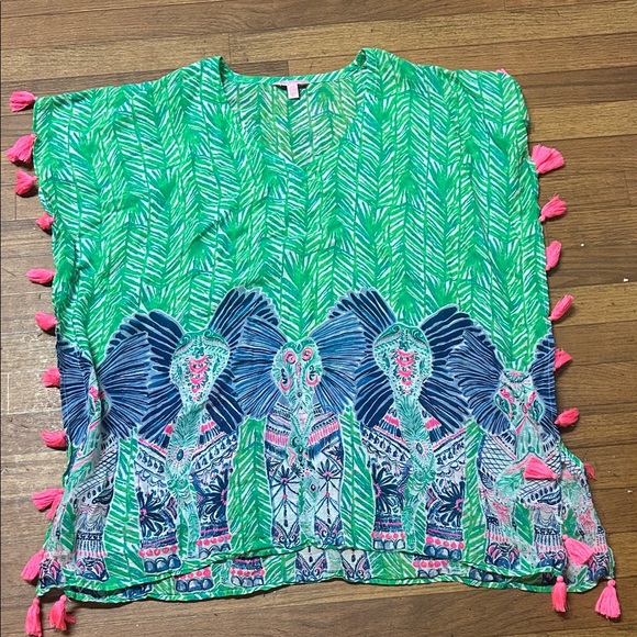 Lilly Pulitzer | Tops | Lilly Pulitzer Green Leaf Pattern Top | Poshmark